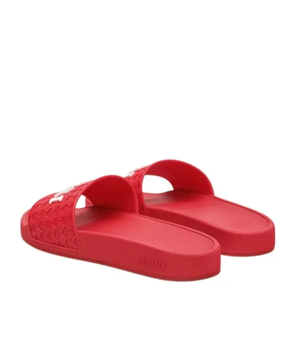 Amiri Ma Quad Logo Detail Flip Flops - Red