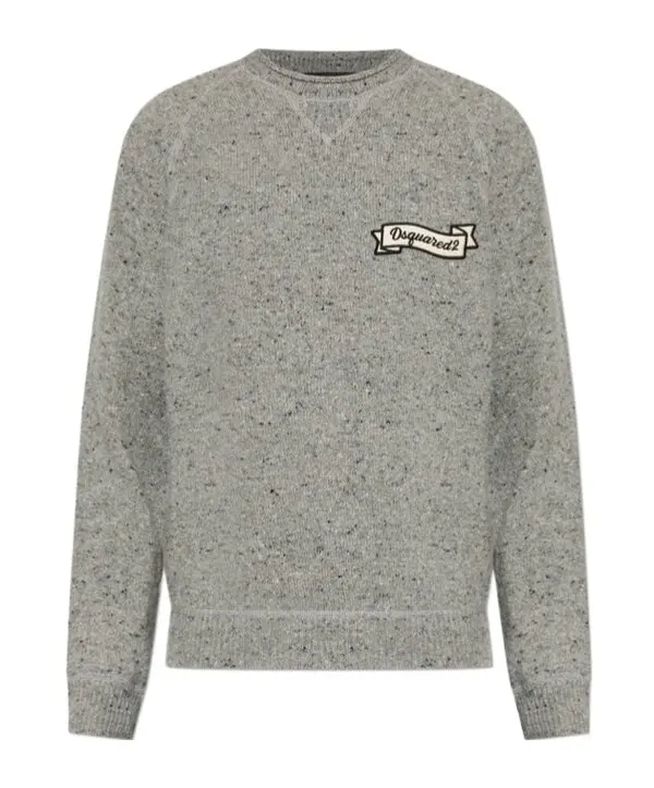 Dsquared2 Long Sleeve Sweater With Ribbed Details