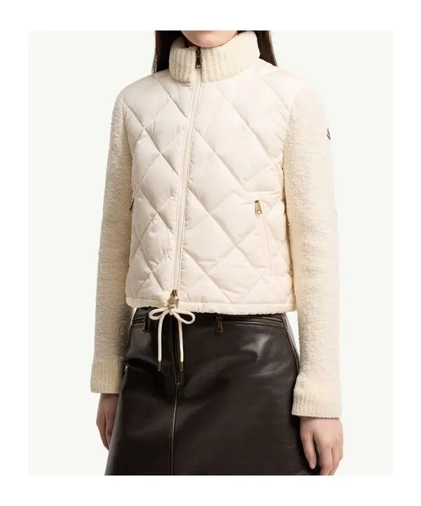 Moncler Quilted Cardigan With Zip-up Closure