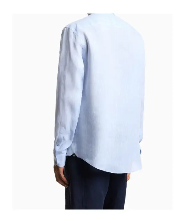 Emporio Armani Logo-detail Shirt - Light Blue