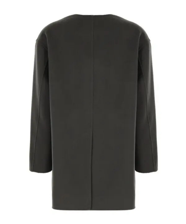 Max Mara Detailed Single Breasted Coat With Scarf