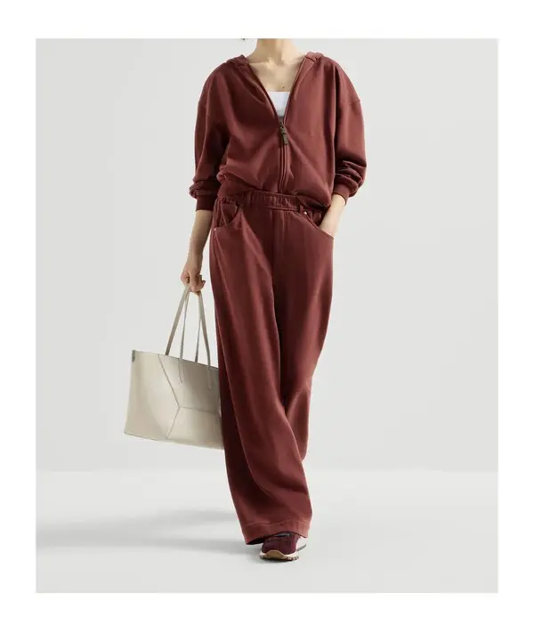 Brunello Cucinelli Cotton Smooth French Terry Trousers