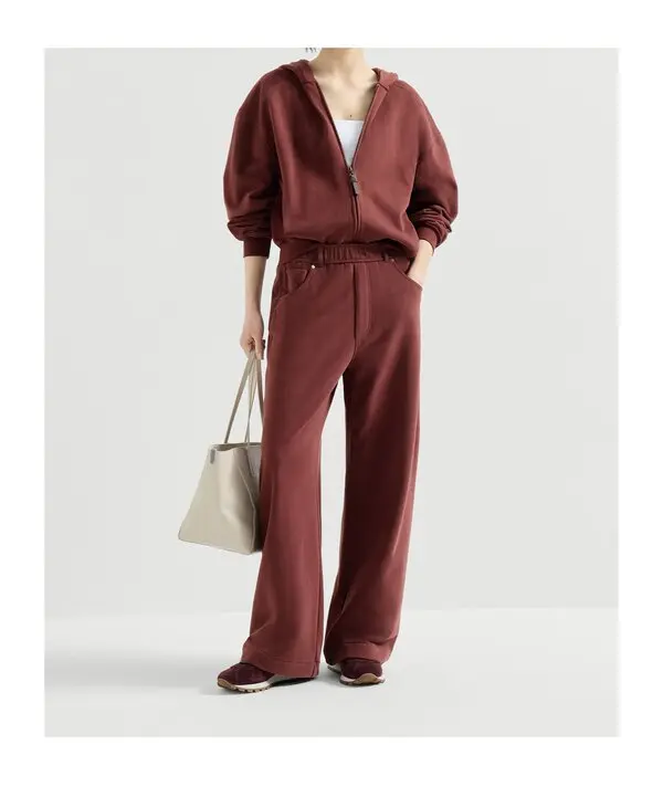 Brunello Cucinelli Cotton Smooth French Terry Trousers