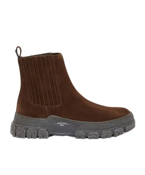 Max Mara Round-toe Chelsea Boots - Brown