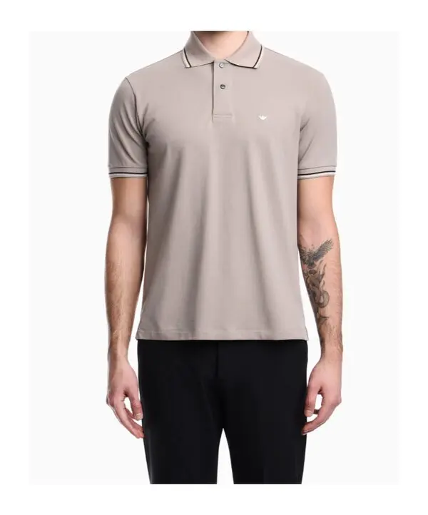 Emporio Armani Button Detailed Short-sleeved Polo Shirt