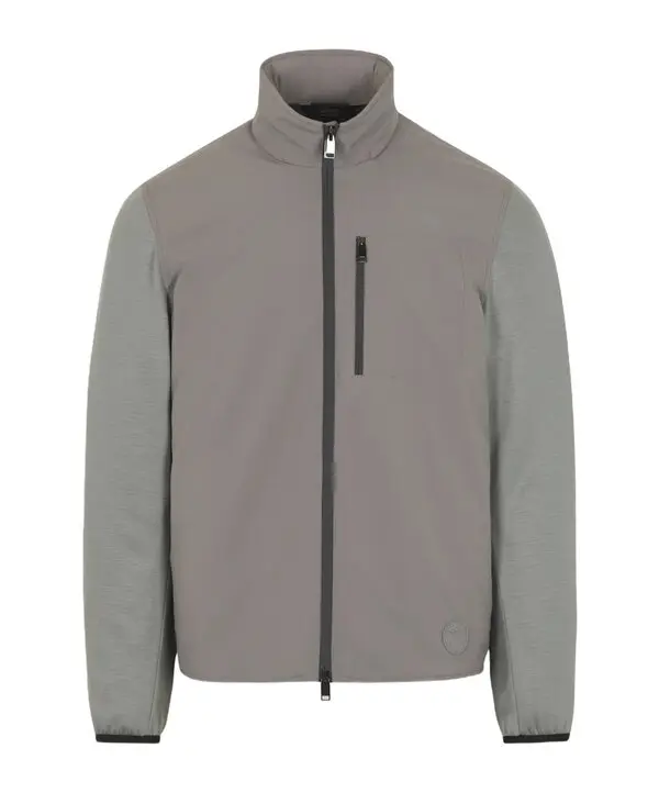 Brioni Nylon Performa Golf Blouson With Jersey Sleeve - Grey