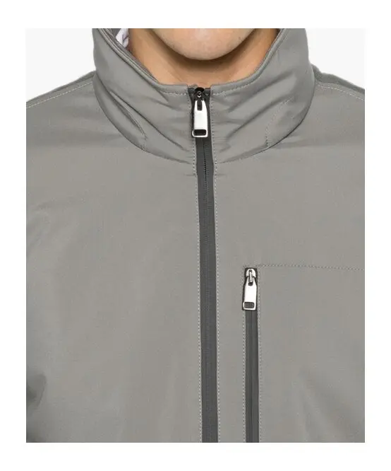 Brioni Nylon Performa Golf Blouson With Jersey Sleeve