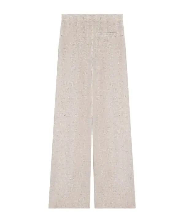 Emporio Armani High-waist Tailored Chambray Trousers - Light Brown