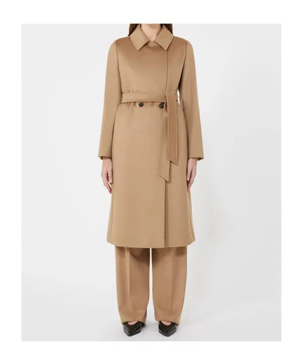 Max Mara Belted Wool Coat - Camel