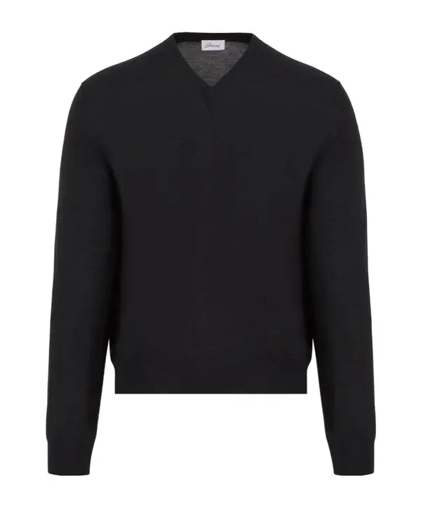Brioni V-neck Sweater - Dark Gray
