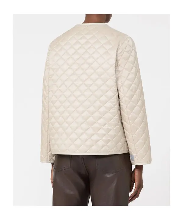 Max Mara Padded Quilted Jacket - Natural