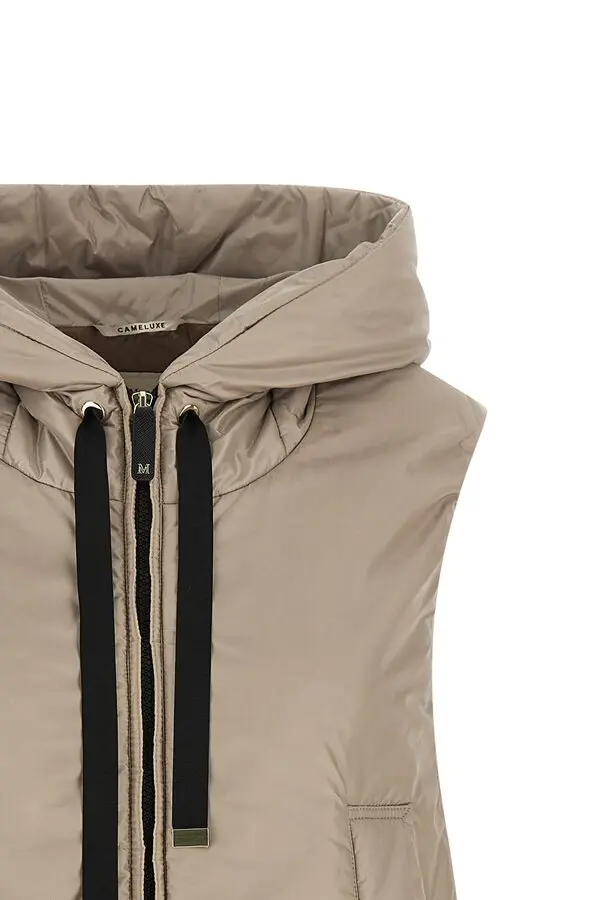 Max Mara Greengo Hooded Sleeveless Jacket - Beige