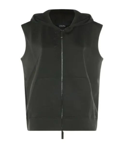 Max Mara Zip Sleeveless Hoodie