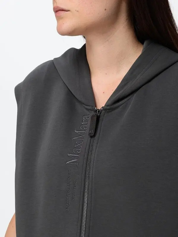 Max Mara Zip Sleeveless Hoodie