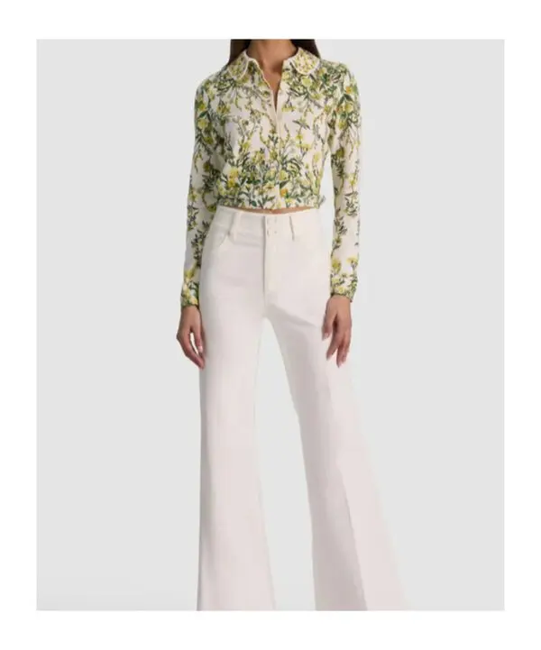 ALICEOLIVIA Printed Collar Cardigan