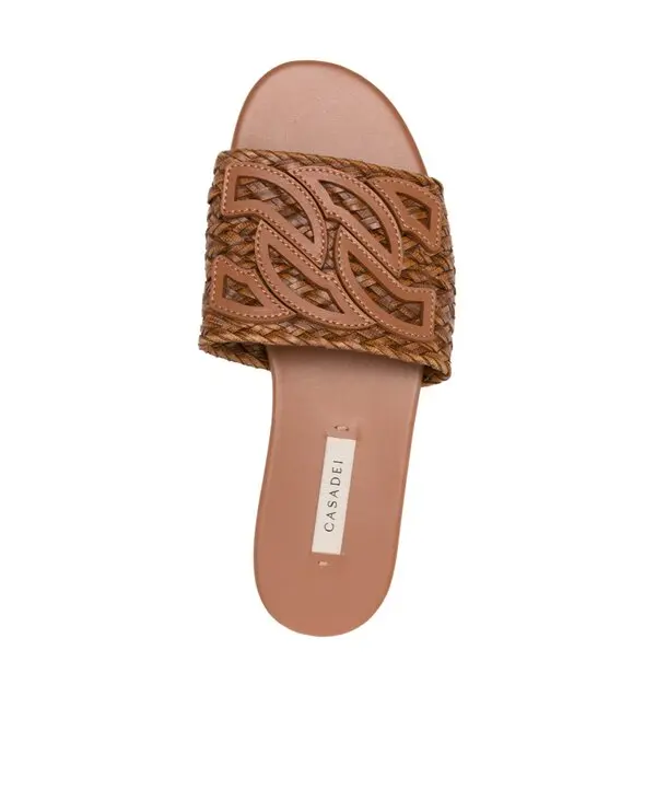 Casadei Round-toe Flat Sandals