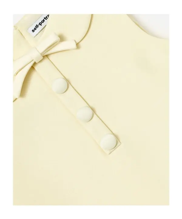 SELF-PORTRAIT Sleeveless Shift Dress With Bow Details