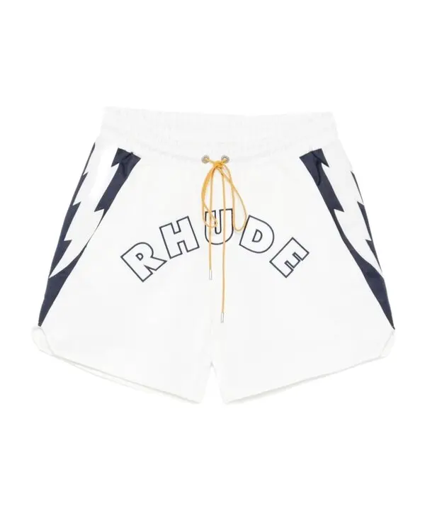 Rhude Logo Printed Drawstring Shorts
