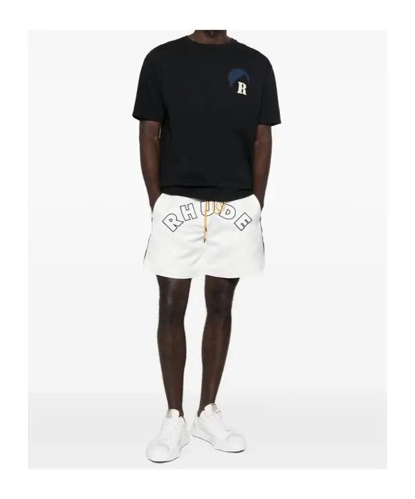 Rhude Logo Printed Drawstring Shorts