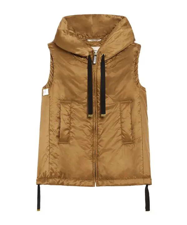 Max Mara Greengo Sleeveless Hooded Jacket - Caramel