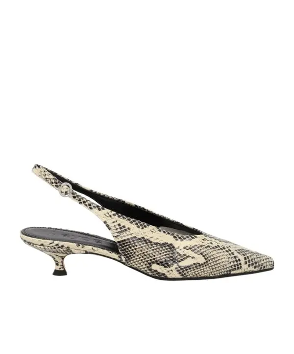 AeydĒ Camila Pointed Toe Slingback Pumps - Nude