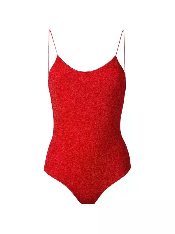 Oseree Lurex Swimsuit - Red