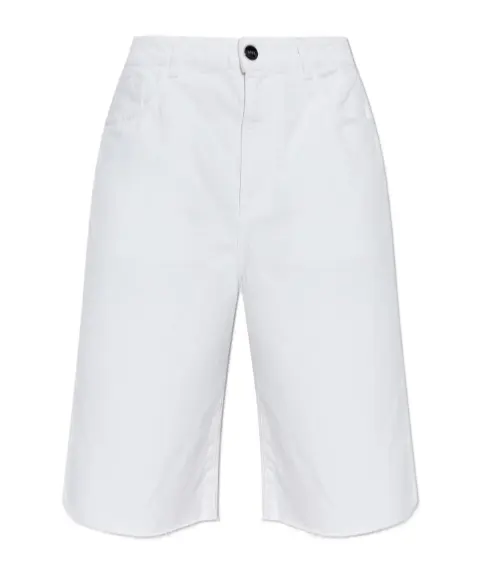 RÓHE Raw-hem Denim Shorts - White