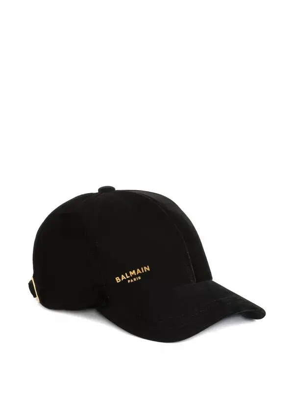Balmain Velvet Cap - Black