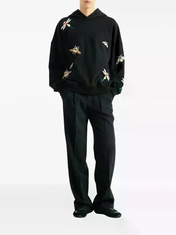 Balmain Embroidered Insect Hoodie