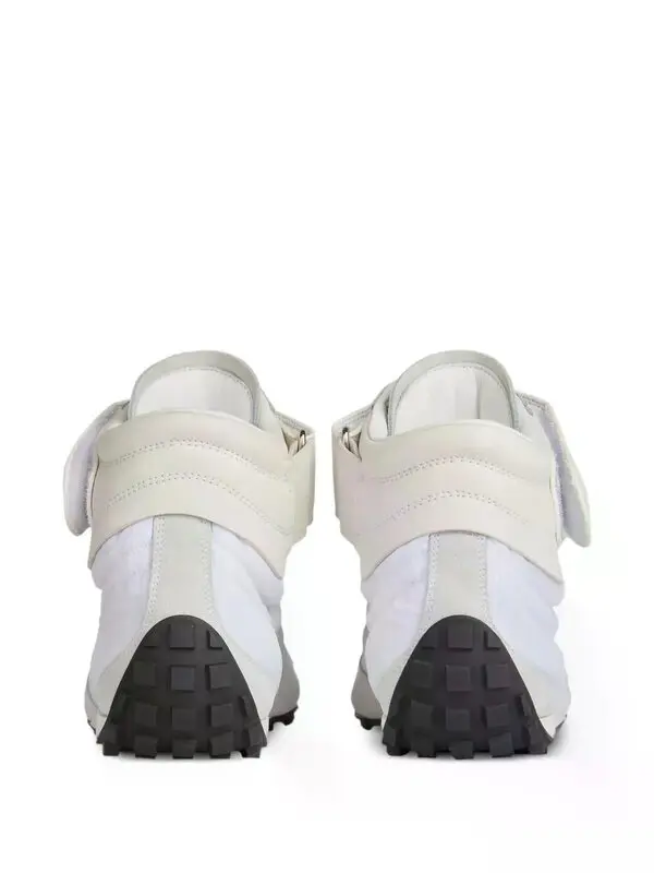 Balmain Racing Mid-top Trainers In Nylon And Leather