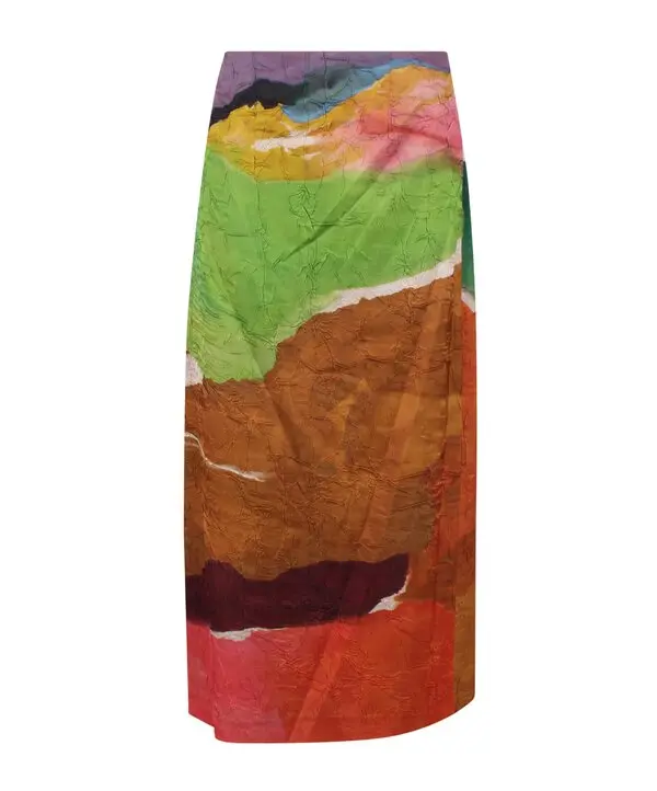 Ulla Johnson Patterned Midi Skirt - Brown