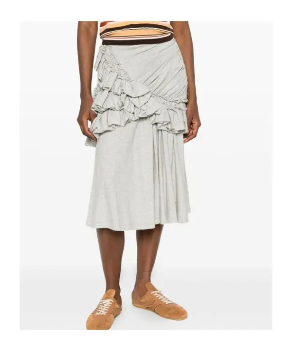 Dries Van Noten Ruffled Midi Skirt