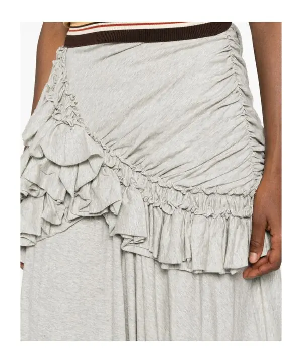 Dries Van Noten Ruffled Midi Skirt