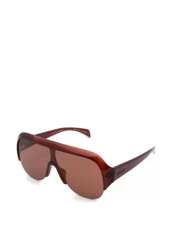 Gucci Oversized Frame Sunglasses - Red