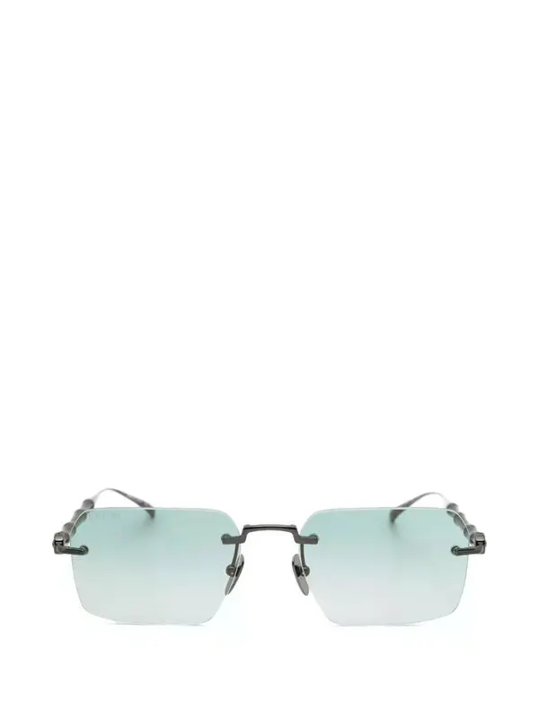 Gucci Bamboo-effect Rimless Rectangle-frame Sunglasses