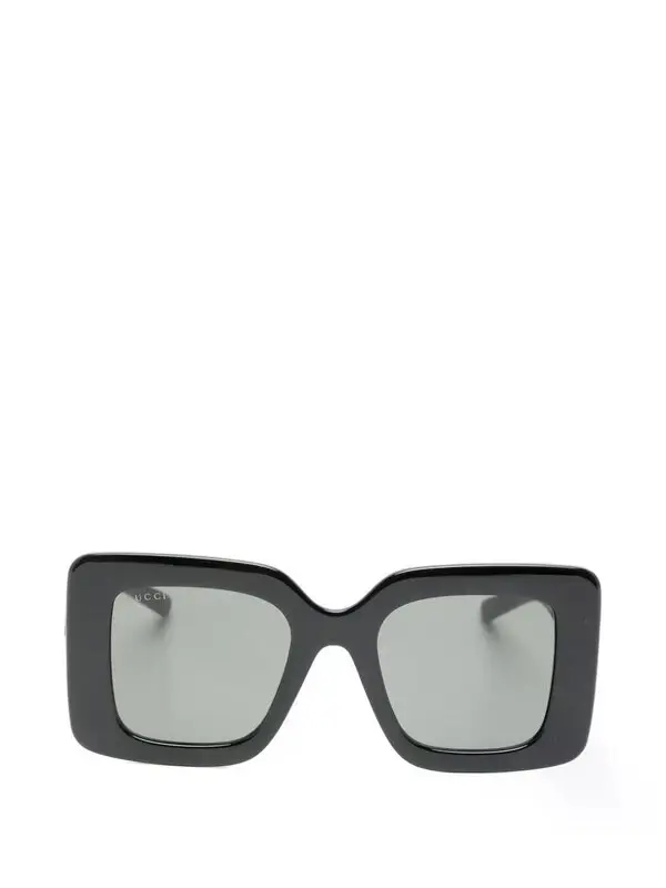 Gucci Interlocking G Square-frame Sunglasses - Black