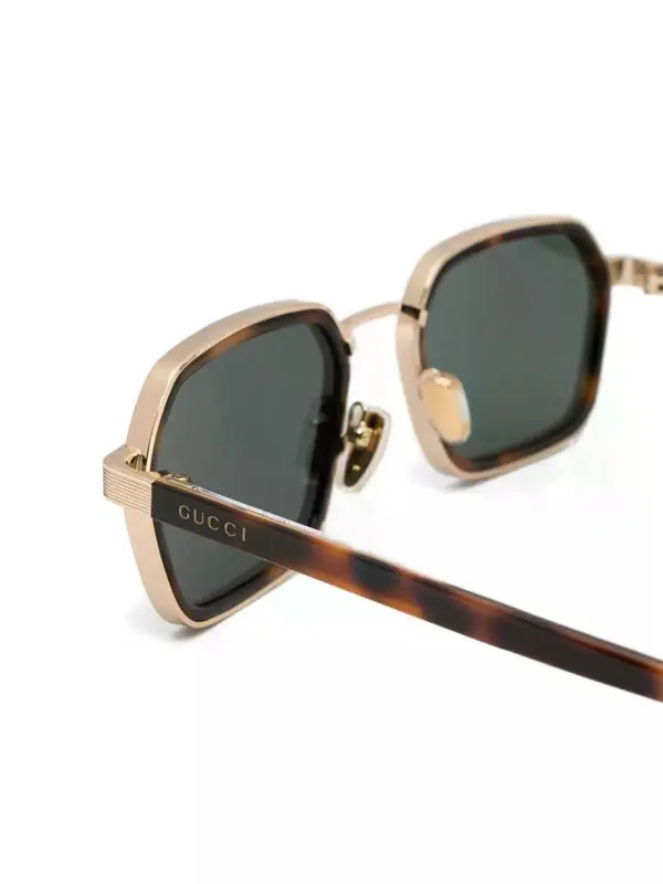 Gucci Square-frame Sunglasses - Brown