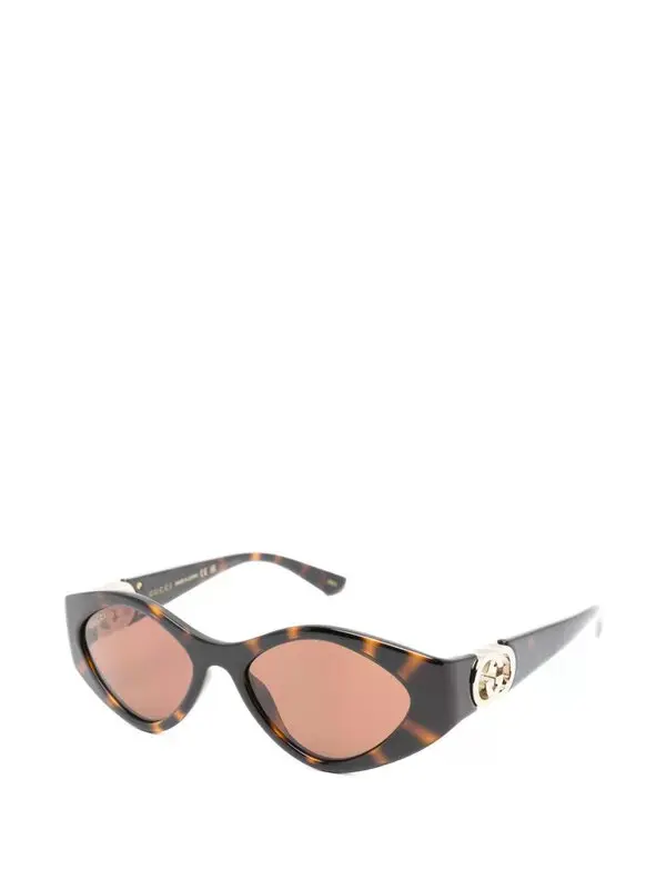 Gucci Interlocking G Cat-eye Sunglasses - Brown