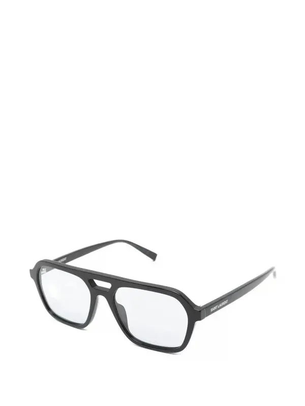 Saint Laurent Double-bridge Pilot-frame Sunglasses