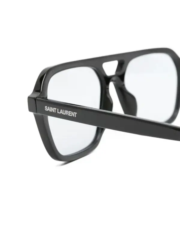 Saint Laurent Double-bridge Pilot-frame Sunglasses