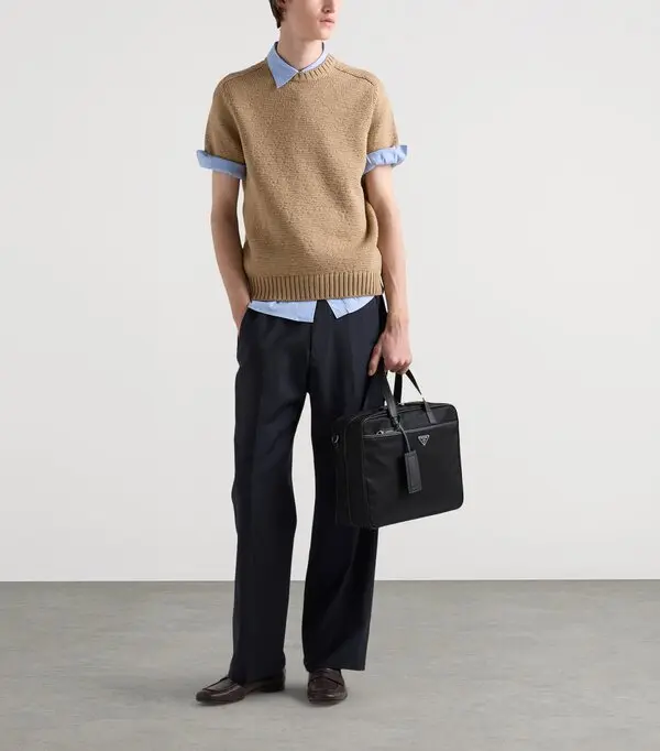 Prada Re-nylon And Saffiano Leather Briefcase