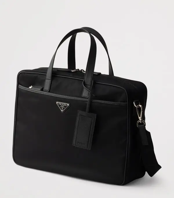 Prada Re-nylon And Saffiano Leather Briefcase