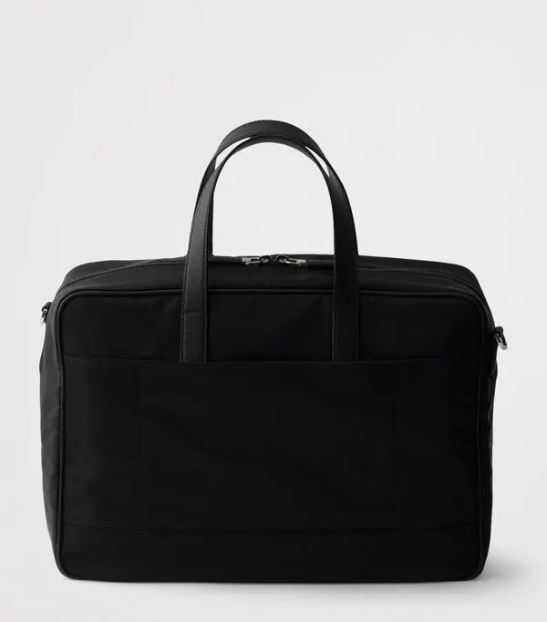 Prada Re-nylon And Saffiano Leather Briefcase