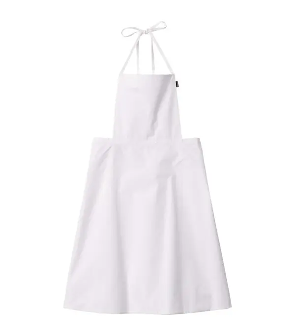 Miu Miu Cotton Poplin Apron - White
