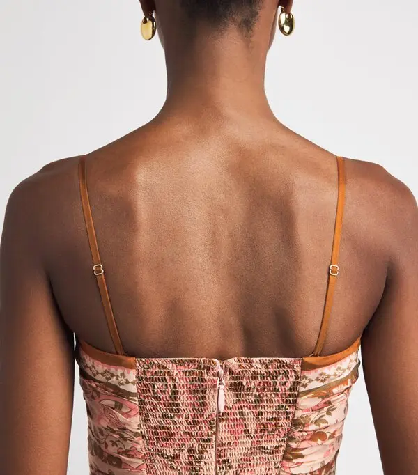 Zimmermann Silk Paisley Aster Midi Dress - Pink
