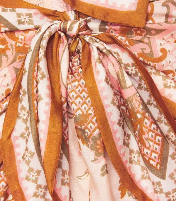 Zimmermann Silk Paisley Aster Midi Dress - Pink