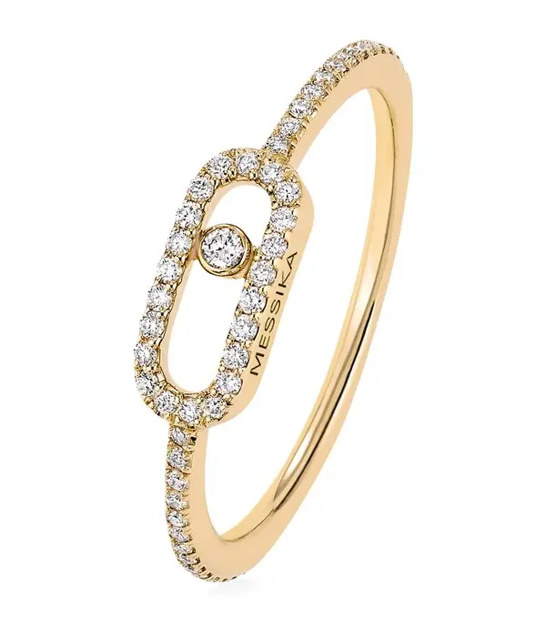 Messika Move Uno Yellow And Diamond Ring - Gold