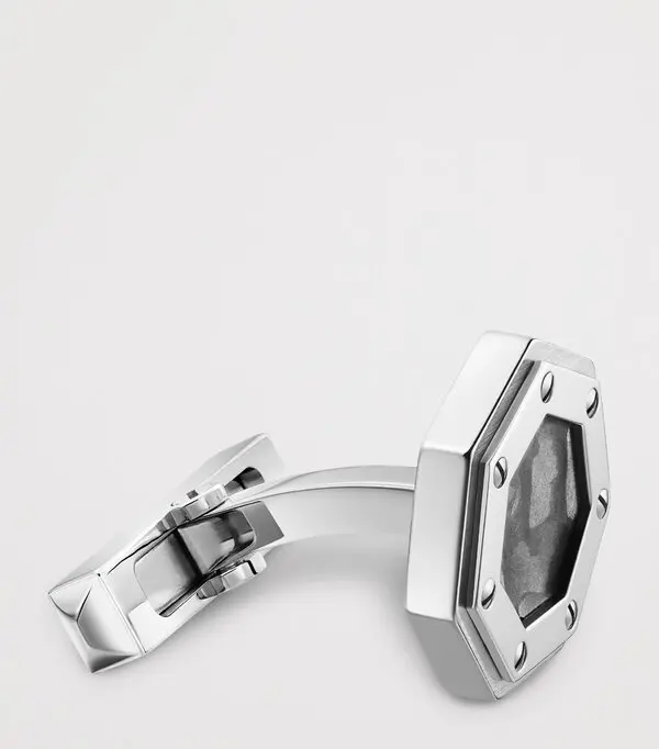Cartier Sterling Silver Santos De Cufflinks