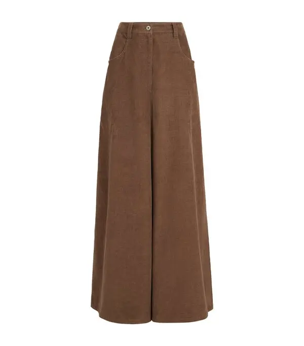 Brunello Cucinelli Corduroy Wide-leg Trousers