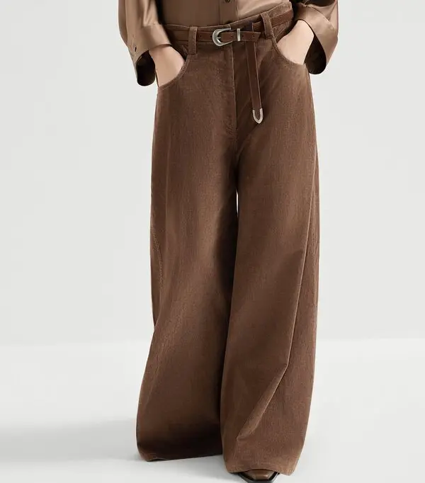 Brunello Cucinelli Corduroy Wide-leg Trousers